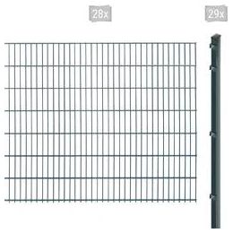 Doppelstabmattenzaun Arvotec "EXCLUSIVE 143 zum Einbetonieren", grau (anthrazit), H:143cm, Kunststoff, Stahl, Zaunelemente, Zaunh&ouml;he 143 cm, Zaunl&auml;nge 2 - 60 m