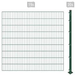 Einstabmattenzaun Arvotec "ESSENTIAL 180 zum Einbetonieren", gr&uuml;n (dunkelgr&uuml;n), H:180cm, Kunststoff, Stahl, Zaunelemente, Zaunh&ouml;he 180 cm, Zaunl&auml;nge 2 - 60 m