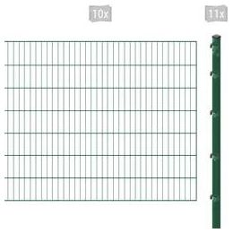 Einstabmattenzaun Arvotec "ESSENTIAL 140 zum Aufschrauben", gr&uuml;n (dunkelgr&uuml;n), H:140cm, Kunststoff, Stahl, Zaunelemente, Zaunh&ouml;he 140 cm, Zaunl&auml;nge 2 - 60 m