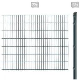 Doppelstabmattenzaun Arvotec "EXCLUSIVE 143 zum Einbetonieren", grau (anthrazit), H:143cm, Kunststoff, Stahl, Zaunelemente, Zaunh&ouml;he 143 cm, Zaunl&auml;nge 2 - 60 m