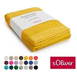 Duschtuch s.Oliver "s.Oliver, Premium Qualit&auml;t, 600 gr/m2, auch als Sets erh&auml;ltlich", gelb, B:70cm L:140cm, Walkfrottier, Baumwolle, Handt&uuml;cher, gro&szlig;e Farbauswahl, auch als Handtuch, Waschhandschuh, G&auml;stetuch