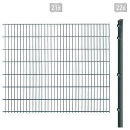 Doppelstabmattenzaun Arvotec "EXCLUSIVE 143 zum Einbetonieren", grau (anthrazit), H:143cm, Kunststoff, Stahl, Zaunelemente, Zaunh&ouml;he 143 cm, Zaunl&auml;nge 2 - 60 m