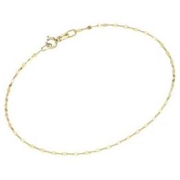 Armband Luigi Merano "fantasief&ouml;rmig mit diamantierten Gliedern, Gold 375" Gr. 19, gold, Armb&auml;nder, Damen, 19cm, Gelbgold 375, Gliederarmband