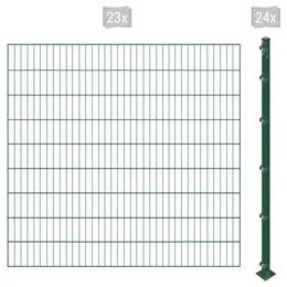 Einstabmattenzaun Arvotec "ESSENTIAL 180 zum Einbetonieren", gr&uuml;n (dunkelgr&uuml;n), H:180cm, Kunststoff, Stahl, Zaunelemente, Zaunh&ouml;he 180 cm, Zaunl&auml;nge 2 - 60 m