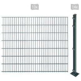 Doppelstabmattenzaun Arvotec "EASY 143 zum Aufschrauben", grau (anthrazit), H:143cm, Kunststoff, Stahl, Zaunelemente, Zaunh&ouml;he 143 cm, Zaunl&auml;nge 2 - 60 m