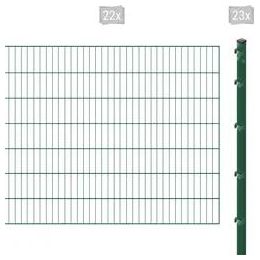 Einstabmattenzaun Arvotec "ESSENTIAL 140 zum Aufschrauben", gr&uuml;n (dunkelgr&uuml;n), H:140cm, Kunststoff, Stahl, Zaunelemente, Zaunh&ouml;he 140 cm, Zaunl&auml;nge 2 - 60 m