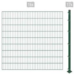 Einstabmattenzaun Arvotec "ESSENTIAL 180 zum Einbetonieren", gr&uuml;n (dunkelgr&uuml;n), H:180cm, Kunststoff, Stahl, Zaunelemente, Zaunh&ouml;he 180 cm, Zaunl&auml;nge 2 - 60 m