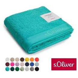 Handtuch s.Oliver "s.Oliver, Premium Qualit&auml;t, 600 gr/m2, auch als Sets erh&auml;ltlich", blau (t&uuml;rkis), B:50cm L:100cm, Walkfrottier, Baumwolle, Handt&uuml;cher, gro&szlig;e Farbauswahl, auch als Duschtuch, Waschhandschuh, G&auml;stetuch