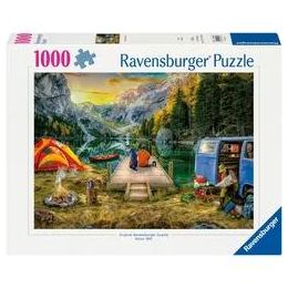 Puzzle Ravensburger "Campingurlaub", bunt, Puzzles, KinderB:70cm H:50cm, Pappe, Made in Germany, B:70cm H:50cm