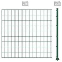 Einstabmattenzaun Arvotec "ESSENTIAL 180 zum Einbetonieren", gr&uuml;n (dunkelgr&uuml;n), H:180cm, Kunststoff, Stahl, Zaunelemente, Zaunh&ouml;he 180 cm, Zaunl&auml;nge 2 - 60 m