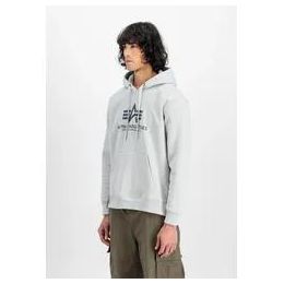 Hoodie Alpha Industries "Basic Hoodie BL", Herren, Gr. S, grau (pastel grau), Obermaterial: 80% Baumwolle, 20% Polyester, regular fit, Sweatshirts Hoodie