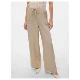 V&eacute;ro Moda Schlupfhose VERO MODA "VMMELANEY HW LOOSE PANT WVN GA NOOS", Damen, Gr. L (40), N-Gr, gr&uuml;n (overcast detail:melange), Web, Obermaterial: 100% Polyester, meliert, loose fit lang, Hosen Schlupfhose, Kunstfaser, loose fit