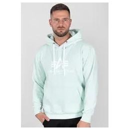 Hoodie Alpha Industries "Basic Hoodie BL", Herren, Gr. XXS, gr&uuml;n (mint), Obermaterial: 80% Baumwolle, 20% Polyester, regular fit, Sweatshirts Hoodie