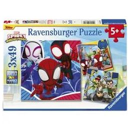Puzzle Ravensburger "Spideys Abenteuer", bunt, Puzzles, KinderB:21cm H:21cm, Pappe, Made in Europe, B:21cm H:21cm