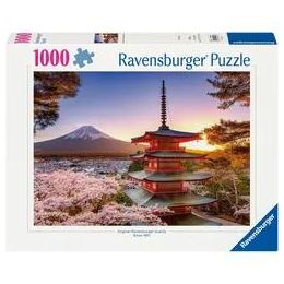 Puzzle Ravensburger "Kirschbl&uuml;te in Japan", bunt, Puzzles, KinderB:70cm H:50cm, Pappe, Made in Germany, B:70cm H:50cm