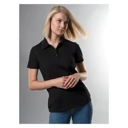 Poloshirt TRIGEMA "TRIGEMA Poloshirt", Damen, Gr. M, schwarz, Piqu&eacute;, 100% Baumwolle, Basic, ohne Ausschnitt, Shirts
