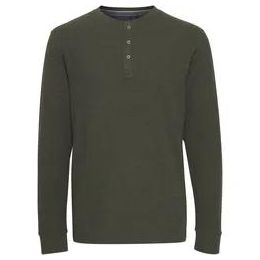 Langarmshirt Blend "BHNOBLE", Herren, Gr. M, gr&uuml;n, Single Jersey, Obermaterial: 60% Baumwolle, 40% Polyester, washed, normal normal, Rundhals, Shirts Langarmshirt