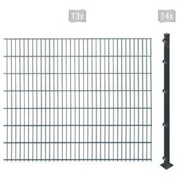 Doppelstabmattenzaun Arvotec "ESSENTIAL 143 zum Aufschrauben", grau (anthrazit), H:143cm, Kunststoff, Stahl, Zaunelemente, Zaunh&ouml;he 143 cm, Zaunl&auml;nge 2 - 60 m