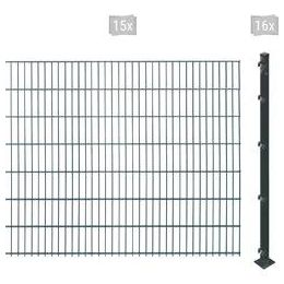 Doppelstabmattenzaun Arvotec "ESSENTIAL 143 zum Aufschrauben", grau (anthrazit), H:143cm, Kunststoff, Stahl, Zaunelemente, Zaunh&ouml;he 143 cm, Zaunl&auml;nge 2 - 60 m