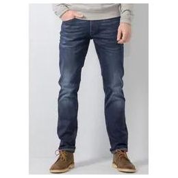 Regular-fit-Jeans PETROL INDUSTRIES "RUSSEL", Herren, Gr. 30, L&auml;nge 32, blau (schwarz faded), Denim/Jeans, Obermaterial: 86% Baumwolle, 12% Polyester, 2% Elasthan, normal, Jeans, mit Fade-out Effekten