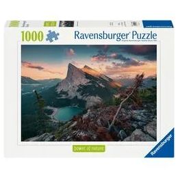 Puzzle Ravensburger "power of nature, Abends in den Rocky Mountains", bunt, Puzzles, KinderB:70cm H:50cm, Pappe, Made in Germany, B:70cm H:50cm