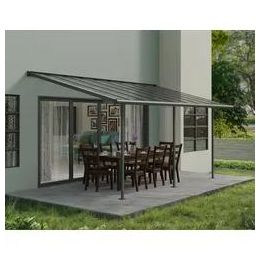 Terrassendach PALRAM - CANOPIA "Sierra Alu Terrassen&uuml;berdachung", grau, B:555cm T:295cm, Aluminium, Polycarbonat (PC), Terrassen&uuml;berdachungen, einfache DIY Montage