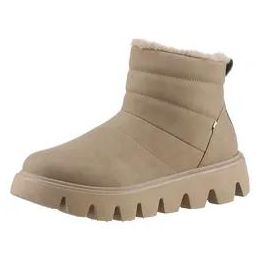 Winterboots Rieker SPORT, Damen, Gr. 40, braun (camelfarben), Nubukleder, unifarben, Schuhe Winterboots, Schlupfboots, Stiefelette mit herausnehmbarer Soft-Einlage