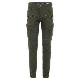 Cipo & Baxx Cargojeans CIPO & BAXX "Jeans", Herren, Gr. 36, L&auml;nge 34, gr&uuml;n (khaki), 79% Baumwolle, 19% Polyester, 2% Elasthan, unifarben, slim fit lang, Jeans, im angesagten Biker-Stil, CD-424