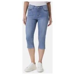 7/8-Jeans STOOKER WOMEN "Tahiti Denim Capri Slim Fit", Damen, Gr. 40, blau (light blau), Denim/Jeans, 84% Baumwolle, 14% Polyester, 2% Elasthan, eng 7/8-L&auml;nge, Jeans, Capri Slim Fit Casual Clean Wash Denim Jeans f&uuml;r Damen