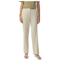Stoffhose s.Oliver BLACK LABEL, Damen, Gr. 38, N-Gr, beige, Piqu&eacute;, Obermaterial: 49% Polyester, 48% Viskose, 3% Elasthan. Futter: 100% Polyester, unifarben, straight fit kn&ouml;chellang, Hosen Stoffhose, Sommerhose
