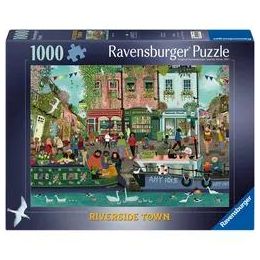 Puzzle Ravensburger "Riverside Town", bunt, Puzzles, KinderB:70cm H:50cm, Pappe, Made in Germany, B:70cm H:50cm