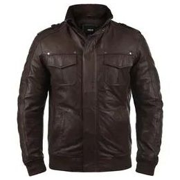 !Solid Lederjacke SOLID "Lederjacke SDCamash", Herren, Gr. XXL, braun, Obermaterial: 100% Schafsleder sheepskin., Jacken
