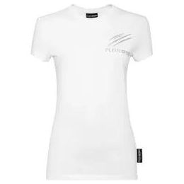T-Shirt Plein Sport "Basic", Damen, Gr. L, wei&szlig; (01, wei&szlig;), Obermaterial: 100% Baumwolle, Shirts T-Shirt