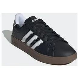 Sneaker Adidas SPORTSWEAR "GRAND COURT 2.0", Damen, Gr. 40,5, schwarz-wei&szlig; (core schwarz, cloud wei&szlig;, silber metallic), Synthetik, Textil, Schuhe Sneaker, Design auf den Spuren des Adidas Superstar