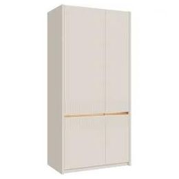 Garderobenschrank FORTE "Oak Squere, Schrank, Stauraum, Kleiderstange inklusive", beige (mauvella eiche, sand), B:95,3cm H:197,9cm T:52cm, Holzwerkstoff, Schr&auml;nke, Garderobenschrank, B/H/T 95,3/197,9/52cm 2t&uuml;rig