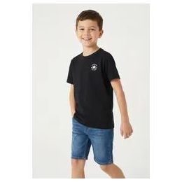 T-Shirt Converse "CNVB DISSECTED CTP EMBRO TEE", Jungen, Gr. 146/152 (158), schwarz, Obermaterial: 60% Baumwolle, 40% Polyester, Rundhals, Shirts T-Shirt, f&uuml;r Kinder, sportlicher Stil, Kurzarmdesign, Rundhalsausschnitt