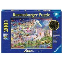Puzzle Ravensburger "Star Line, Leuchtendes Schmetterlingseinhorn", bunt, Puzzles, KinderB:49cm H:36cm, Pappe, Made in Germany, B:49cm H:36cm