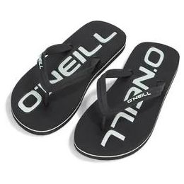 O`Neill Zehentrenner O'NEILL "PROFILE LOGO SANDALS", Herren, Gr. 43, schwarz (schwarz out 2), Synthetik, Schuhe Zehentrenner