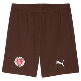 Trainingsshorts Puma "FCSP SHORTS REPLICA", Herren, Gr. M, N-Gr, braun (espresso braun), Web, Obermaterial: 100% Polyester, regular fit normal, Hosen, f&uuml;r Fu&szlig;ball, leichtes und atmungsaktives Material, Regular Fit