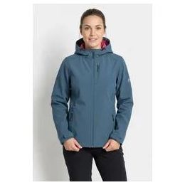 Outdoorjacke MCKINLEY "Da.-Jacke Mt. Watana W", Damen, Gr. 38, blau (blau light, b), Obermaterial: 100% Polyester, unifarben mit Farbeinsatz, eingesetzt eingefasste Kante mit Klettverschluss,verstellbar, Jacken Outdoorjacke