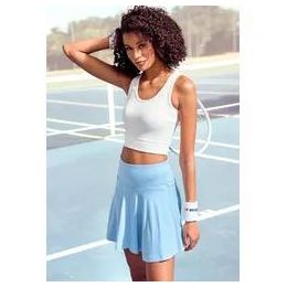Skort Vivance ACTIVE, Damen, Gr. XS (32/34), blau (hellblau), Single Jersey, Obermaterial: 95% Viskose, 5% Elasthan, Basic, l&auml;ssig geschnitten ca. Mitte Oberschenkel, R&ouml;cke Skort, Tellerrock mit integrierter Shorts f&uuml;r Fitness, Sport und Freizeit