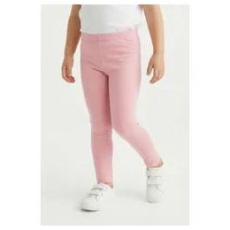 Leggings happy girls, M&auml;dchen, Gr. 170, N-Gr, rosa (rose), Strick, Obermaterial: 60% Polyester, 35% Baumwolle, 5% Elasthan, unifarben, eng kn&ouml;chellang, Hosen Leggings, w&auml;rmend und elastisch