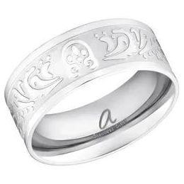 Fingerring Amor "Funkelnd Ros&eacute;, 9853762-809-823-946-878-892-908-953-922-939" Gr. 58, grau, Fingerringe, Damen, 58, Edelstahl, Fingerring