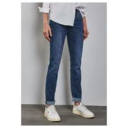 Comfort-fit-Jeans Street One, Damen, Gr. 24, L&auml;nge 30, blau (dunkelblau wash), Jeans, 78% Baumwolle, 21% Polyester, 1% Elasthan, unifarben, lang, Jeans, Middle Waist