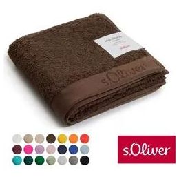 Handtuch s.Oliver "s.Oliver, Premium Qualit&auml;t, 600 gr/m2, auch als Sets erh&auml;ltlich", braun, B:50cm L:100cm, Walkfrottier, Baumwolle, Handt&uuml;cher, gro&szlig;e Farbauswahl, auch als Duschtuch, Waschhandschuh, G&auml;stetuch