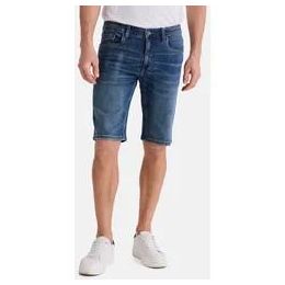 Bermudas Stooker Men "5-Pkt Style Summer Denim Bermudas", Damen, Gr. 38, blau (mid blau washed), Denim/Jeans, 99% Baumwolle, 1% Elasthan, gerade kurz, Hosen Bermudas, Sommer Straight Fit Casual Stretchdenim f&uuml;r Herren