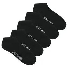 Jack & Jones Socken JACK & JONES JUNIOR "JACDONGO im 5er Pack, mit Stretchbund, kn&ouml;chellang", M&auml;dchen, Gr. 38-43, schwarz, Baumwollmischung, unifarben, elastisch, Socken Socken, unifarben, casual, eng, Jersey
