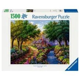 Puzzle Ravensburger "Cottage am Flu&szlig;", bunt, Puzzles, KinderB:80cm H:60cm, Pappe, Made in Germany, B:80cm H:60cm