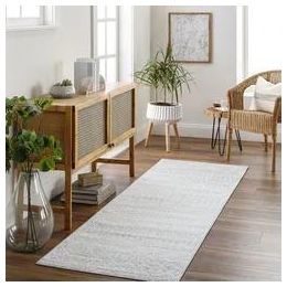 Teppich LIVABLISS "NICE", grau, B:80cm H:8mm L:150cm, Kunstfaser, Teppiche, Teppich, Skandi Design, Boho Kurzflor Wohnzimmerteppich, Schlafzimmer, Grau