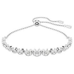 Armband Swarovski "Schmuck Geschenk Imber Tennis Armkette", silber (metallfarben, kristallwei&szlig;, kristallwei&szlig;), Armb&auml;nder, Damen, Metall, Armband, mit Swarovski Kristall